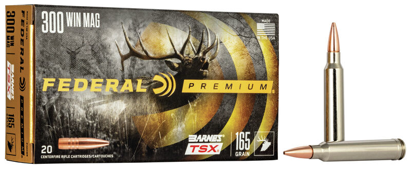 Federal Premium 300 Winchester Magnum 165 Grain Barnes TSX Centerfire ...